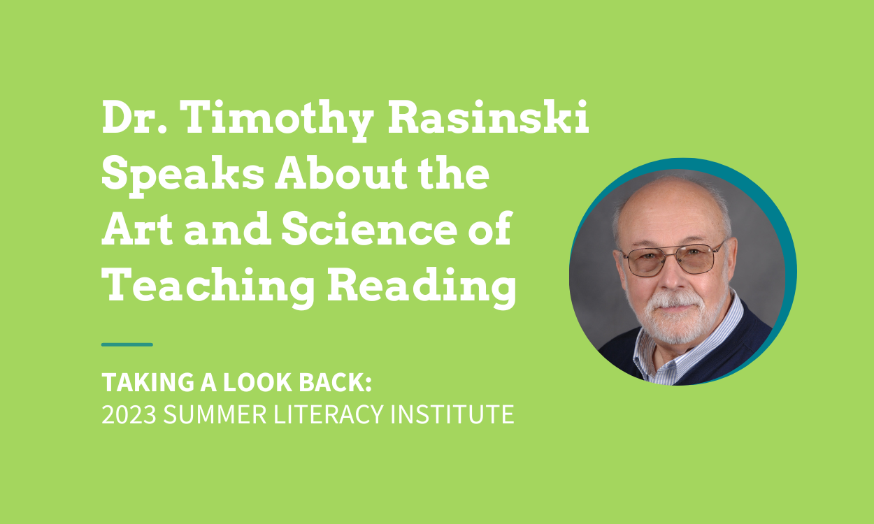Dr. Timothy Rasinski Speaks About the Art and Science of Teaching ...